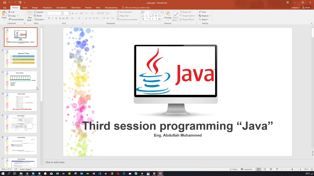 lab 3 Java ( For - while - do while - array - Random) - YouTube