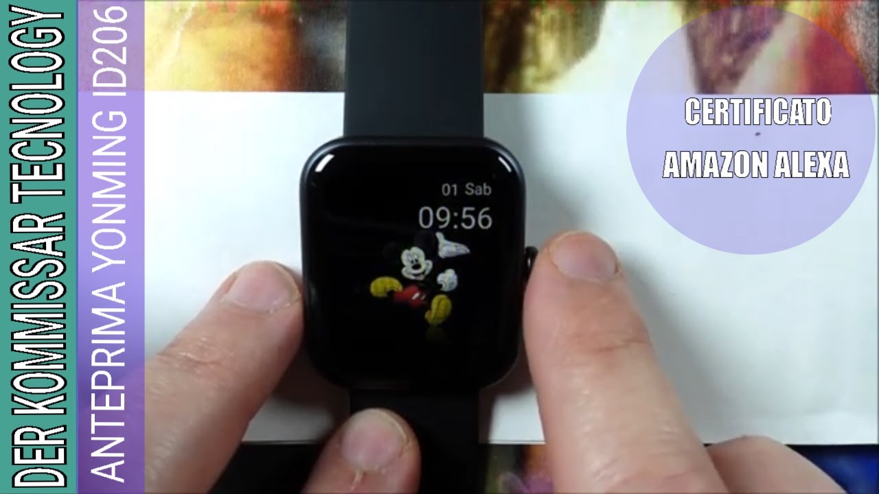 Smartwatch Yonming ID206 con Alexa unboxing e panoramica funzionamento ...