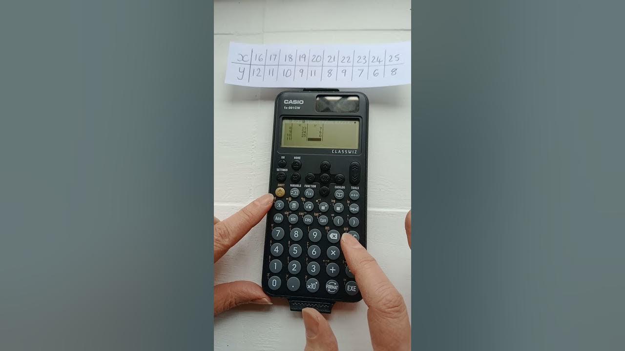 Calculate the PMCC using the Casio fx-991CW A Level Maths Calculator Tips - YouTube
