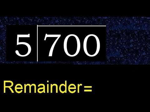 Divide 700 by 5 , remainder . Division with 1 Digit Divisors . How to ...