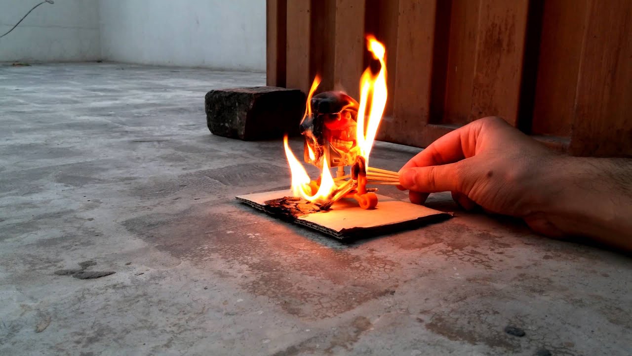 Burning a McDonald's play toy.(4K) .3840×2160. - YouTube