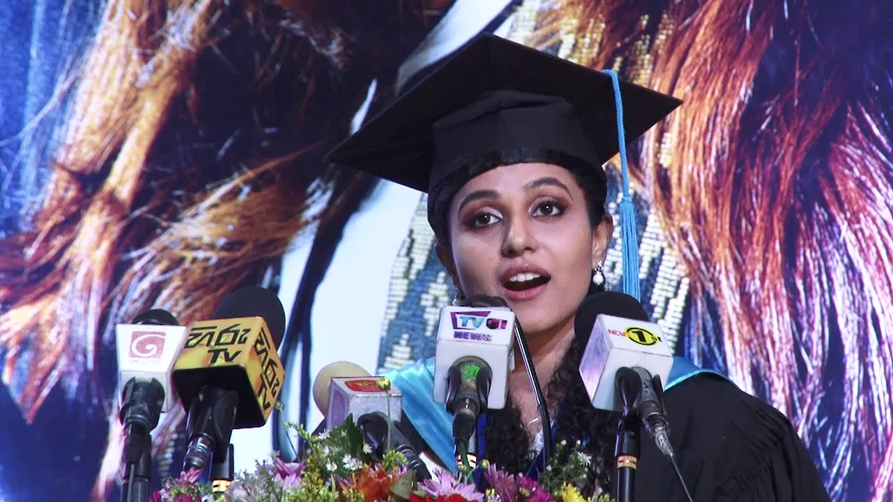 Graduation Speech by Bhanuri at NSBM Convocation Week 2017 - YouTube