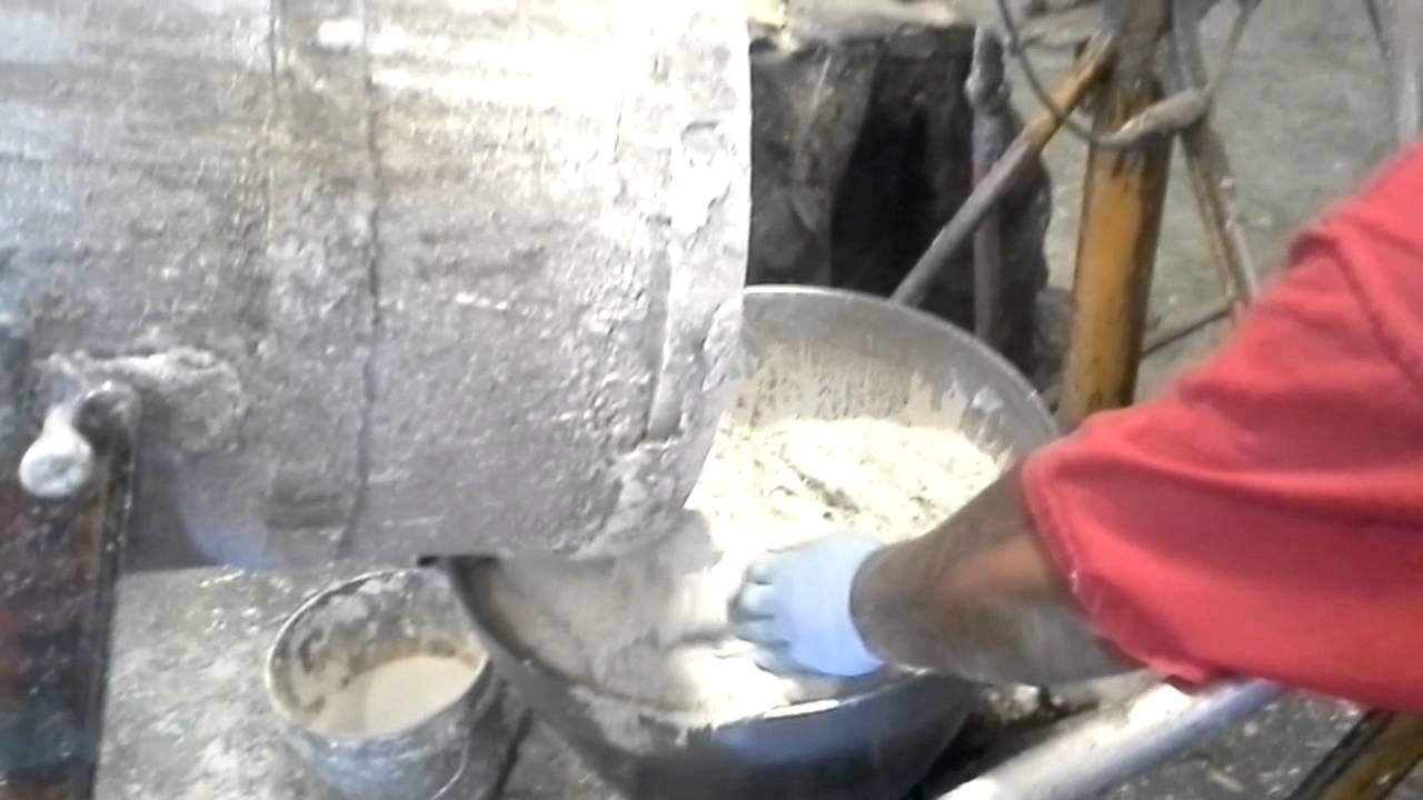 Spray Mix Preparation for GFRC Manufacturing - YouTube