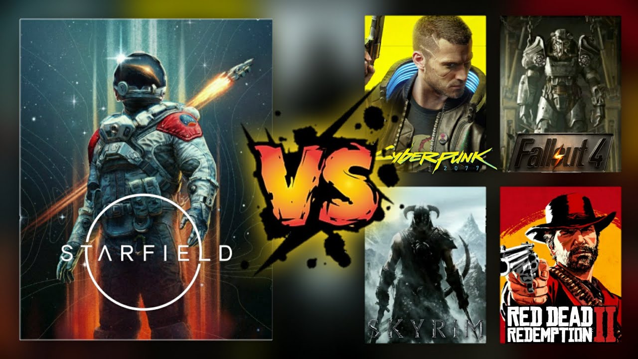 Es VERGONZOSO | Comparación: Starfield VS Cyberpunk 2077, Skyrim ...