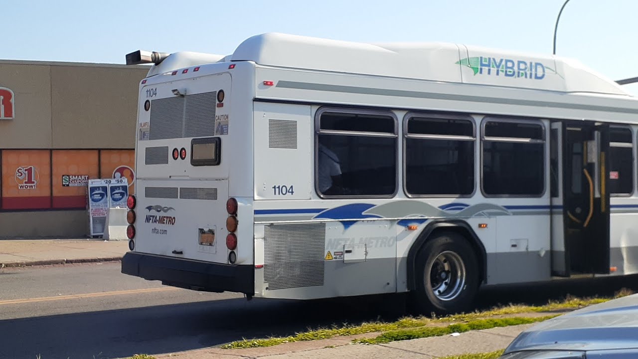NFTA Metro bus 2011 Gilling Hybrid #1104 - YouTube