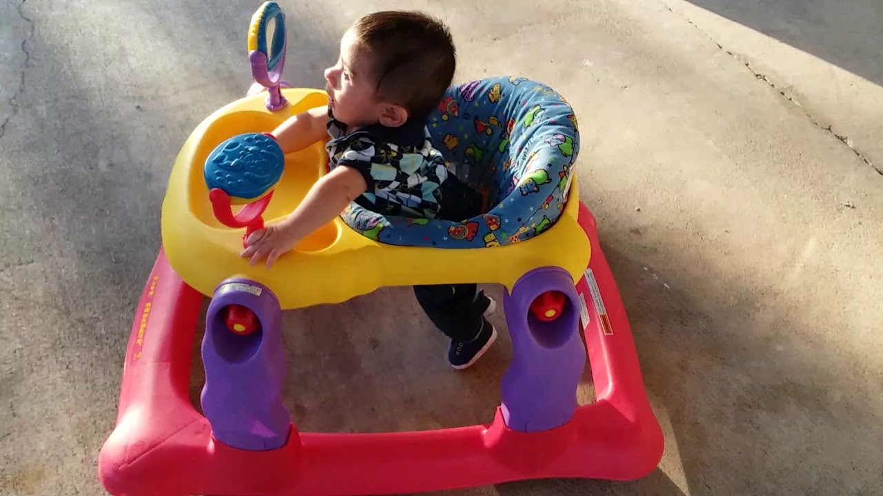 Baby Jonathan on his walker 4 months ☺😊 - YouTube
