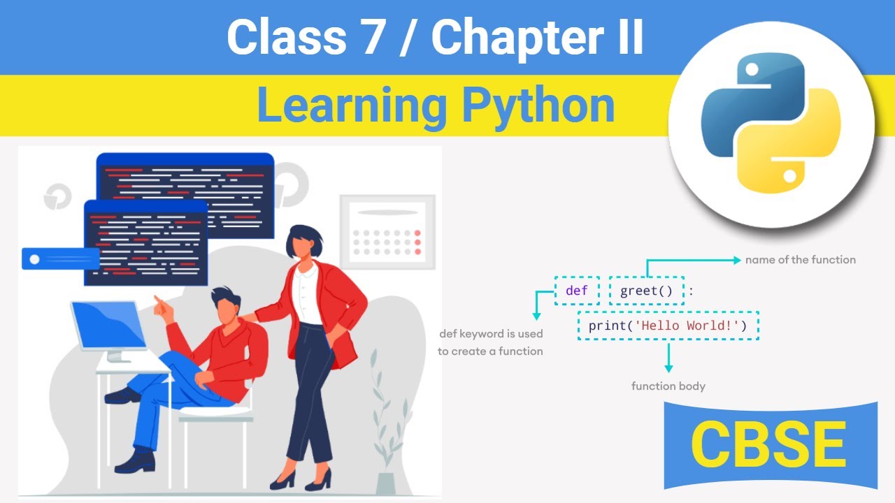 Class 7 Chapter 2 Learning Python Cbse Based Learning Python Ncert Syllabus Youtube