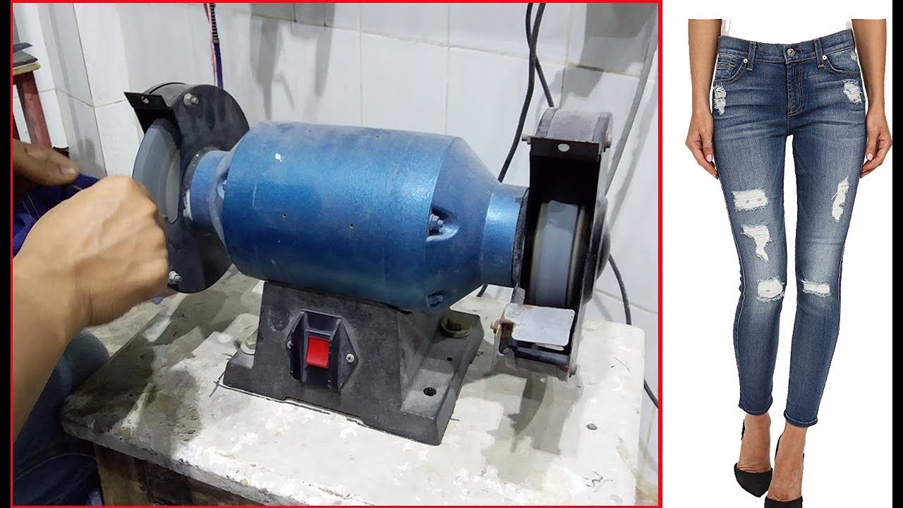 Grinding Process on Jeans Pant//Dry Process#Grinding - YouTube