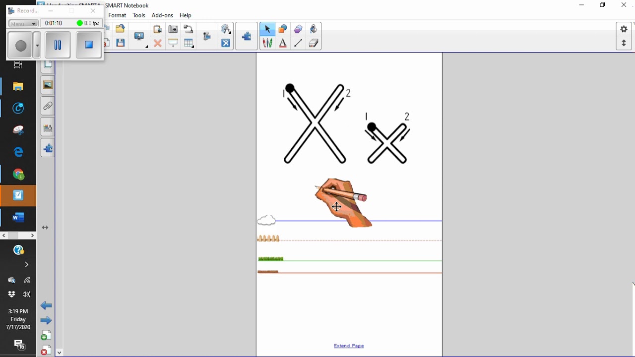 Writing letter Xx lesson - YouTube