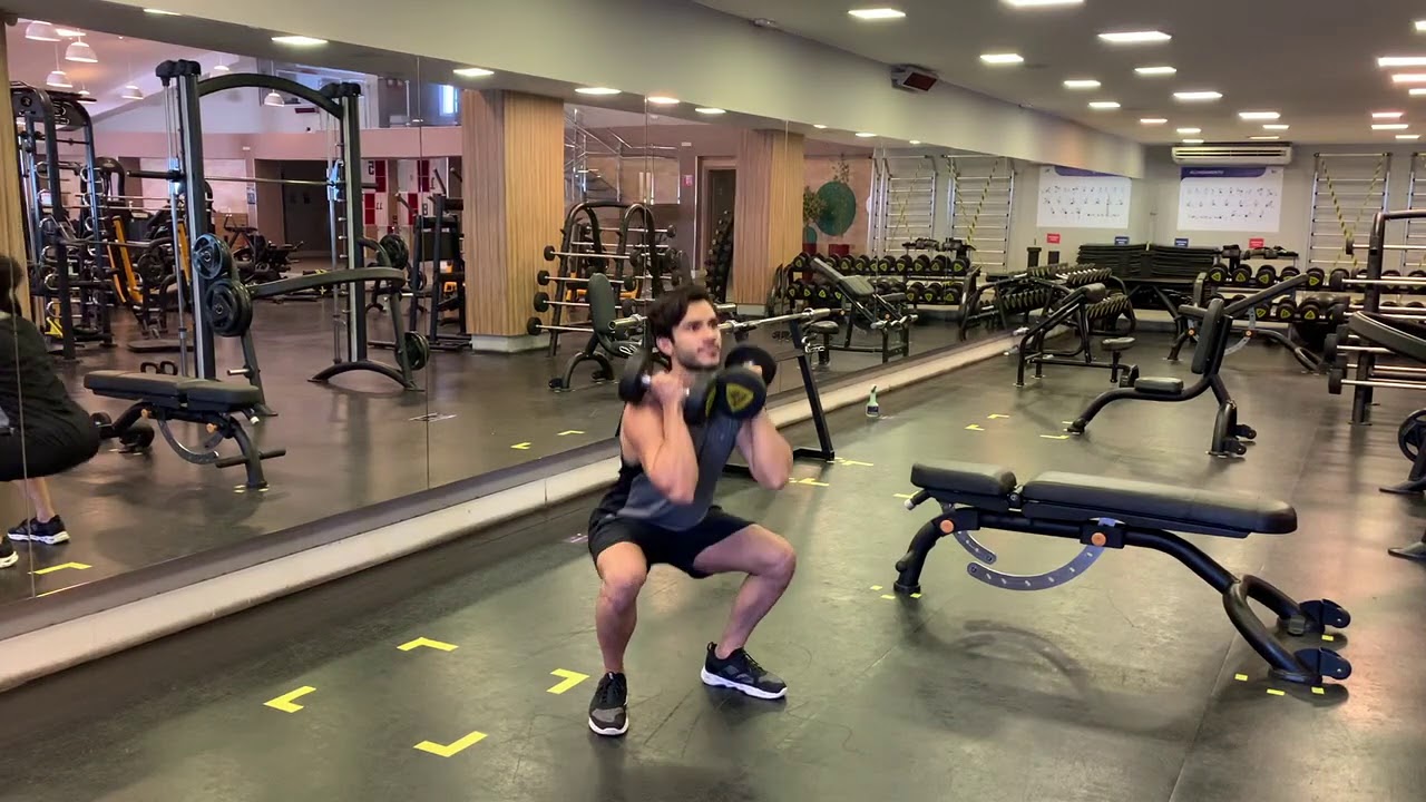 Como fazer o exercício AGACHAMENTO FRONTAL HALTER! - YouTube