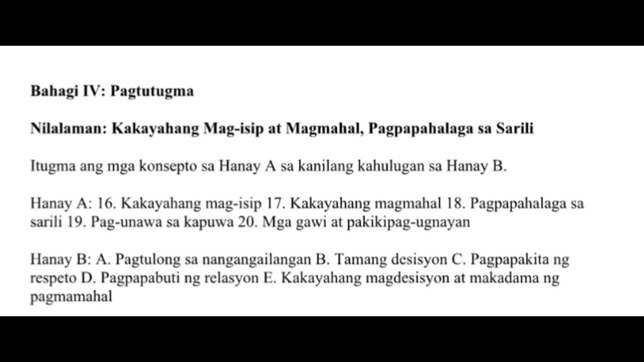 MATATAG GRADE 4 GMRC FIRST PERIODICAL TEST - YouTube