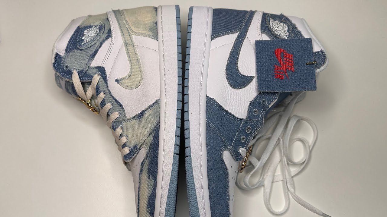 AIR JORDAN 1 DENIM VS MY CUSTOM **REVIEW** - YouTube