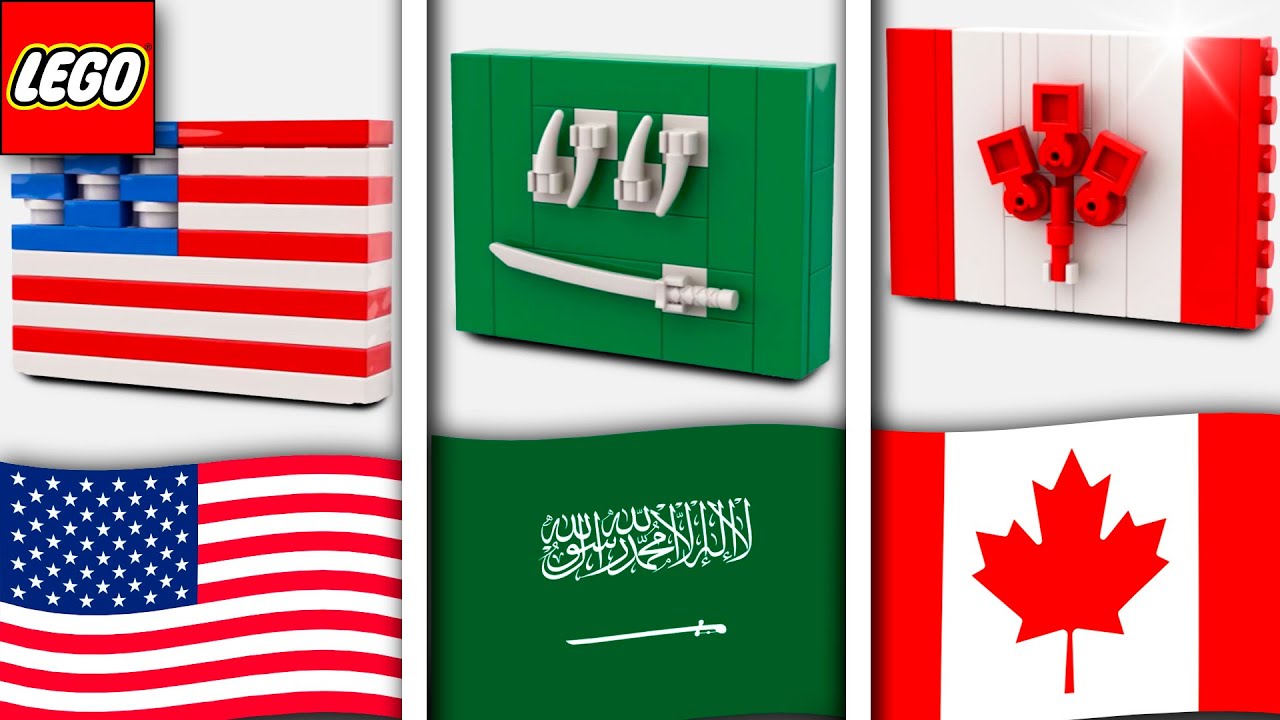 Micro LEGO Flags | Comparison - YouTube