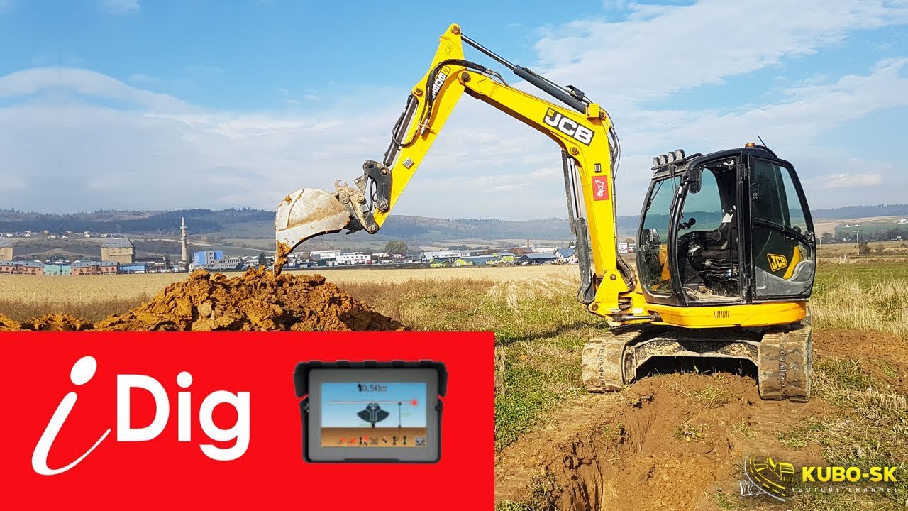 JCB 8085 excavator | Testovanie nivelácie iDig Touch 2D | iDig ...