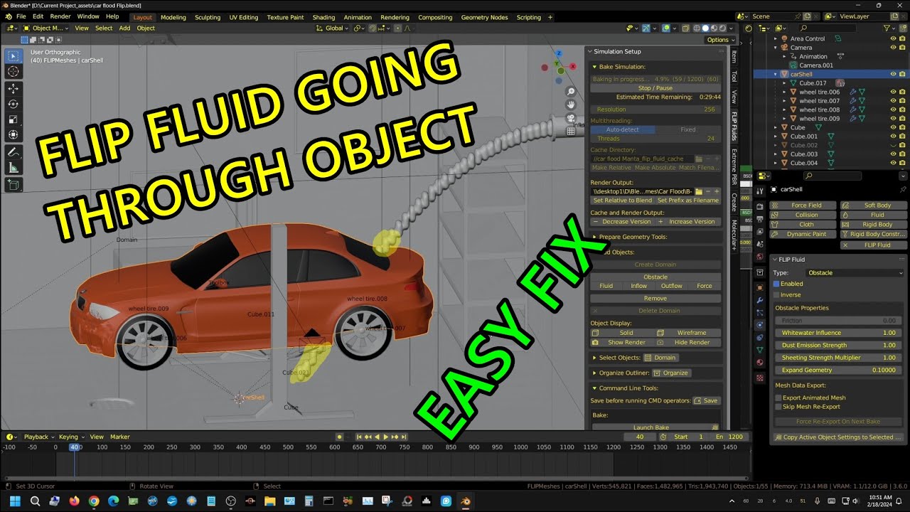 Flip Fluid Going Through Obstacle - Easy Fix - YouTube