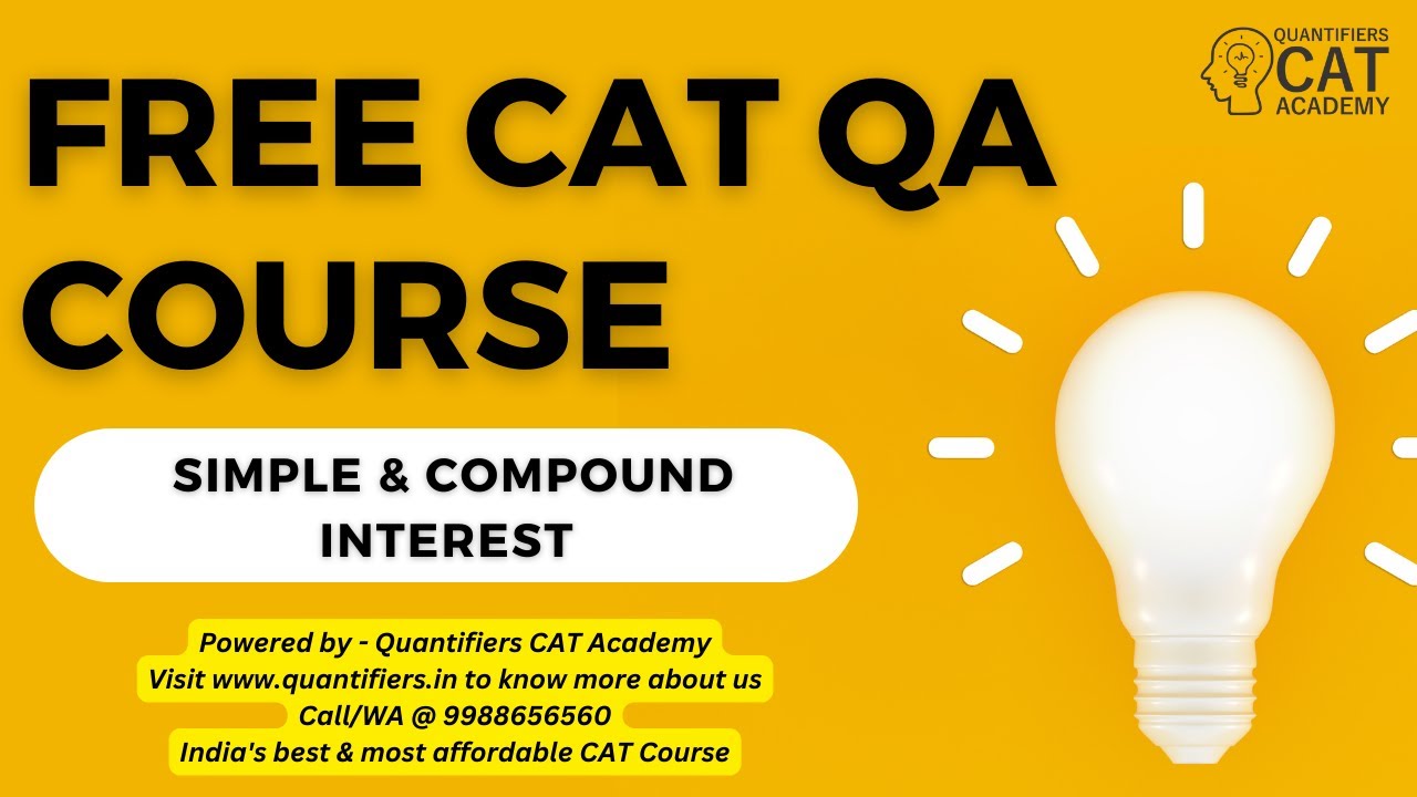 Simple & Compound Interest for CAT || FREE CAT Quant Lectures - YouTube