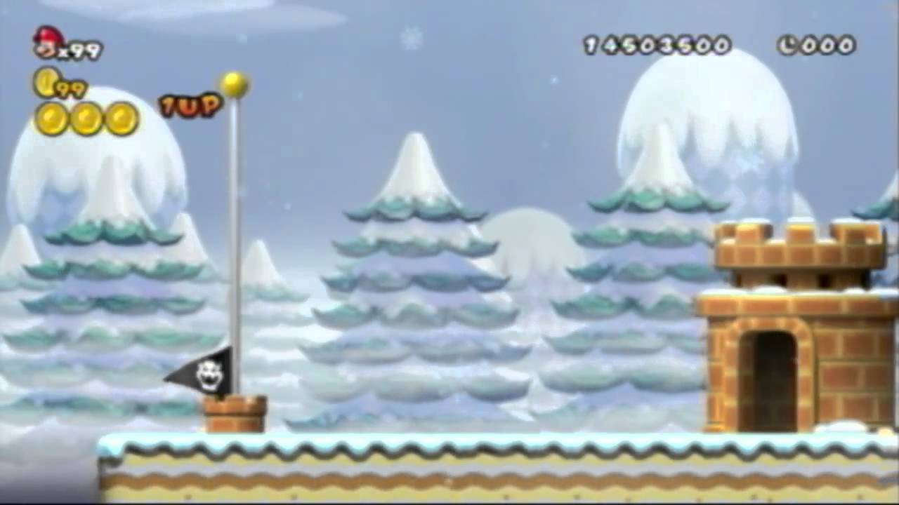 New Super Mario Bros Wii: World 3 1 (Holiday Winter Levels Part 2/3 ...