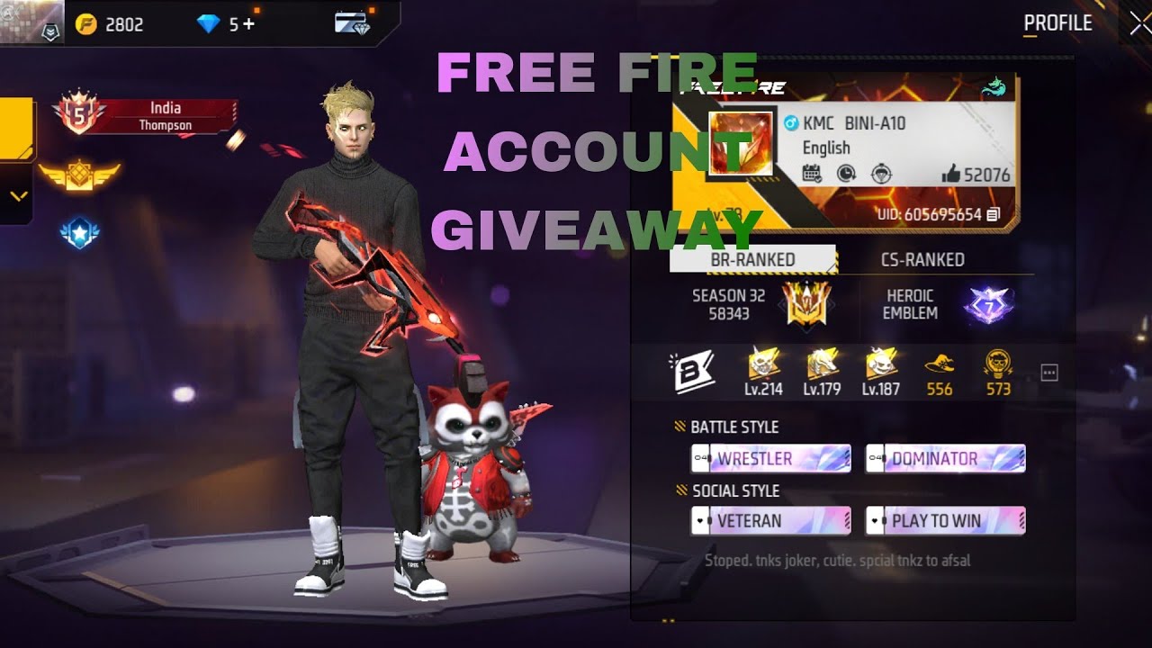 Free Fire Account Giveaway || Free Super account || Or Exchange - YouTube