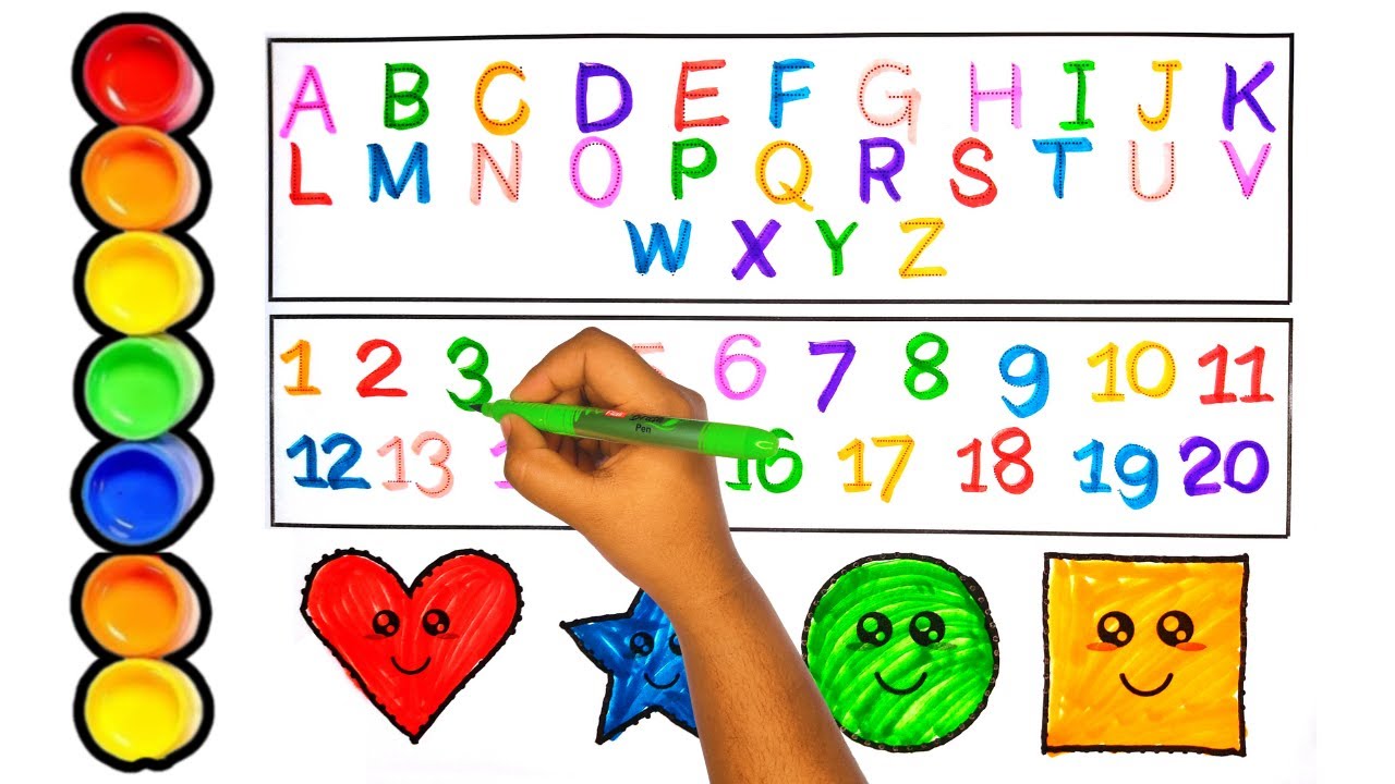 Learn to count, One two three, 123 Numbers, 123, abcd ,alphabets, abc ...