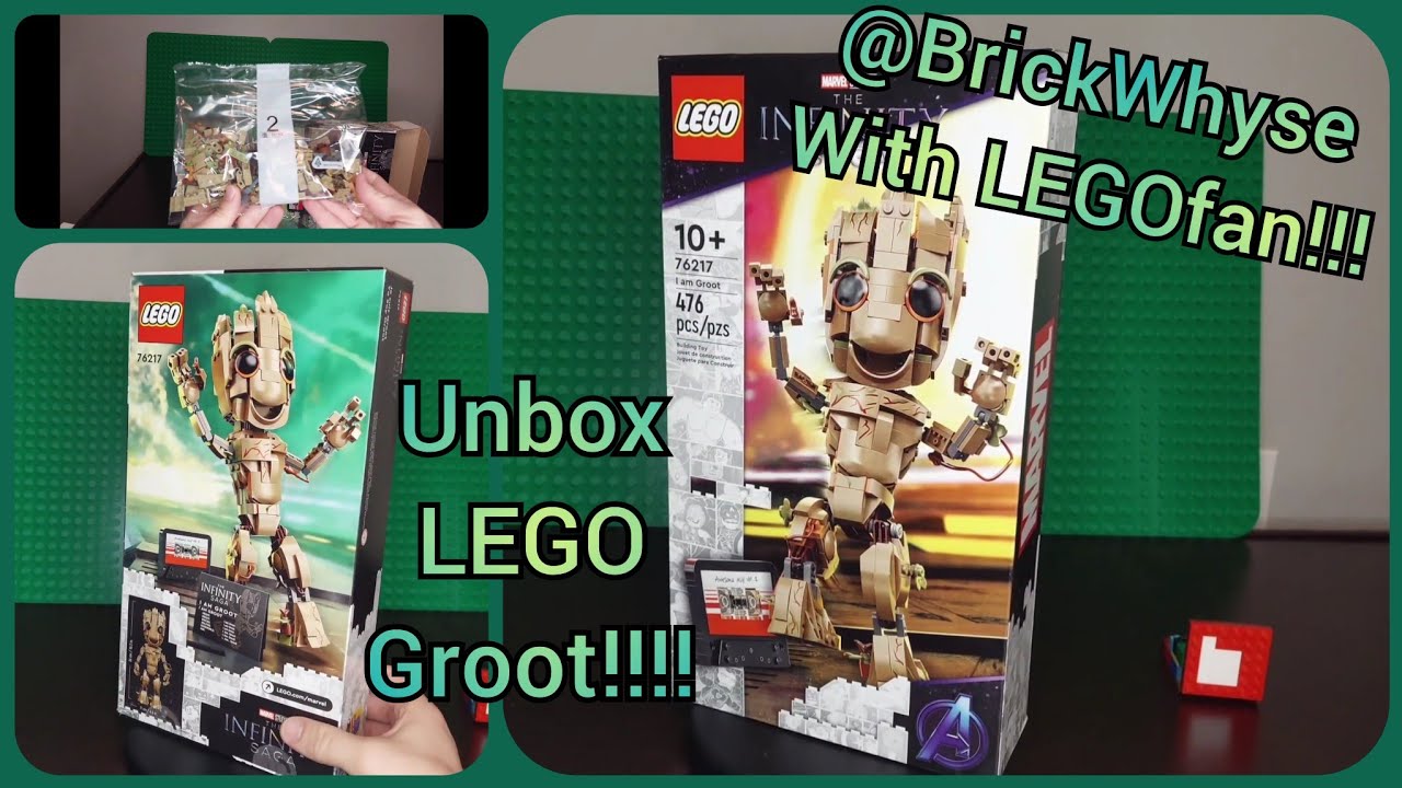 Unbox LEGO I Am Groot 76217 - Marvel Infinity Wars Saga + Tape! - YouTube