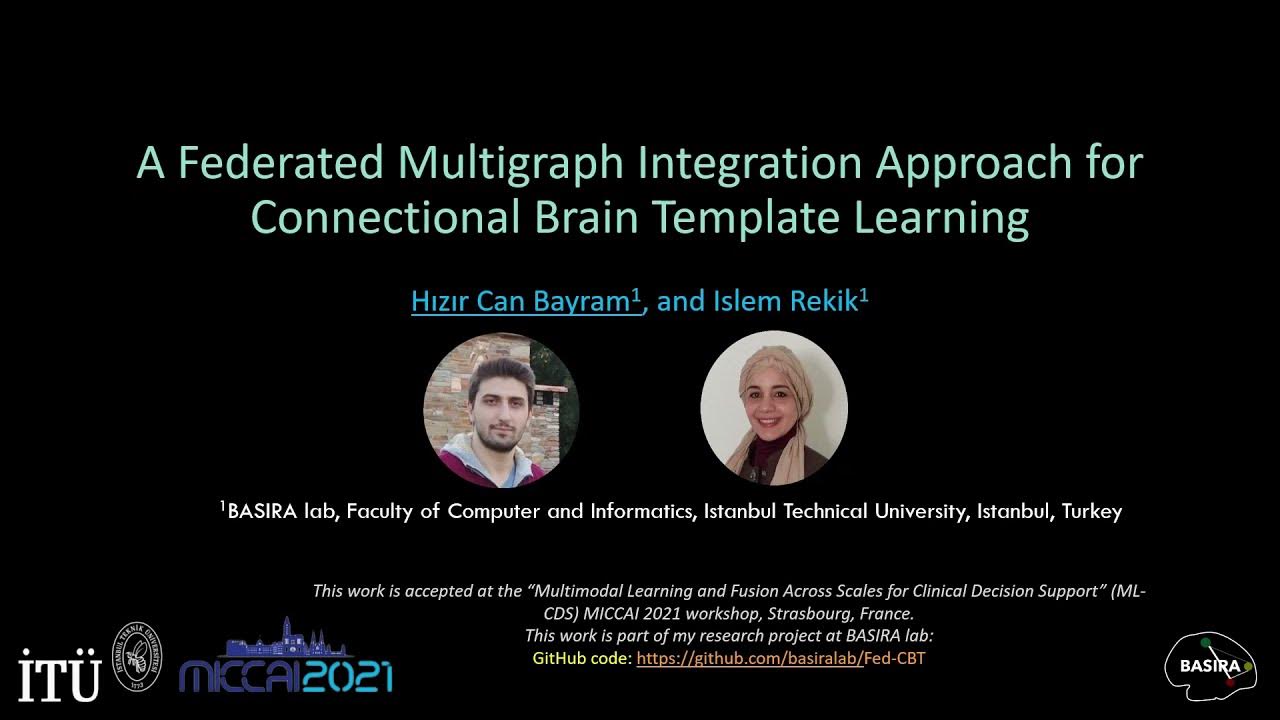 A Federated Multigraph Integration Approach for Connectional Brain Template Learning - YouTube