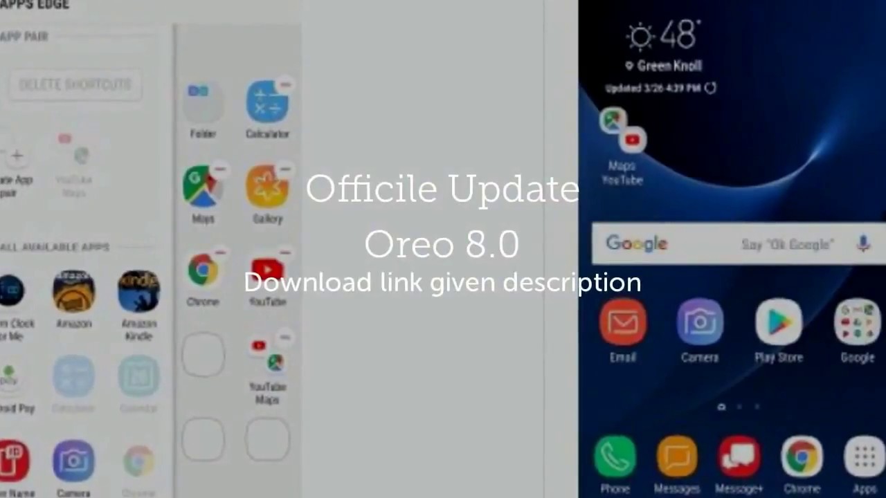 Galaxy S7 edge Oreo 8.0 Download - YouTube
