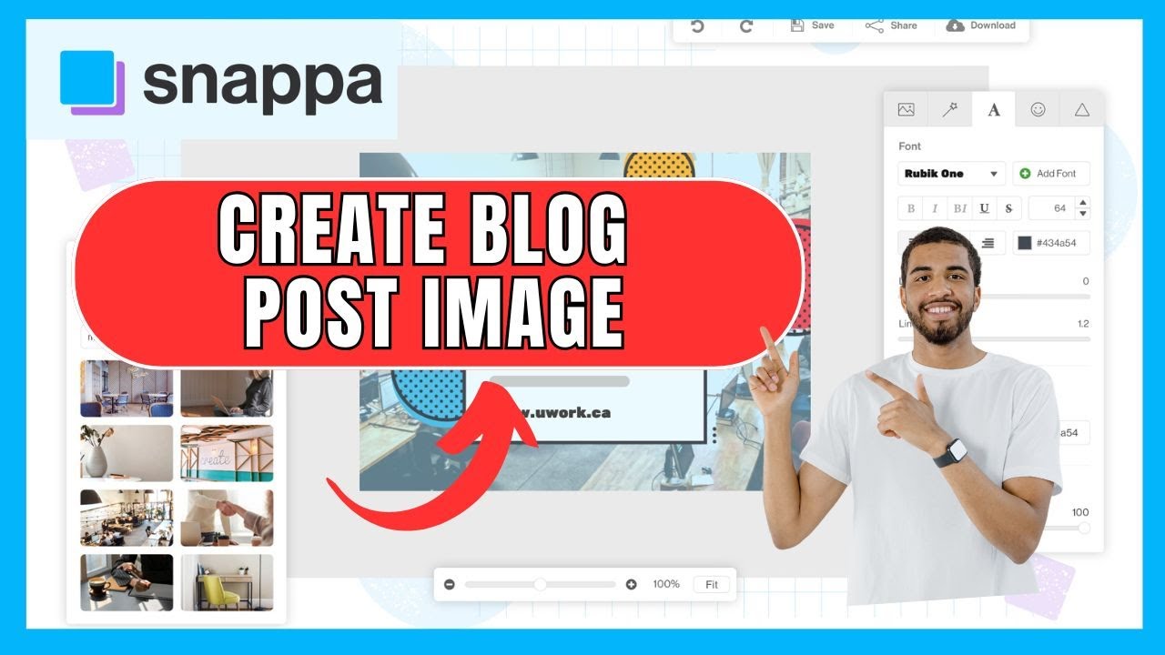 How to Create Blog Post Image in Snappa 2024? - YouTube