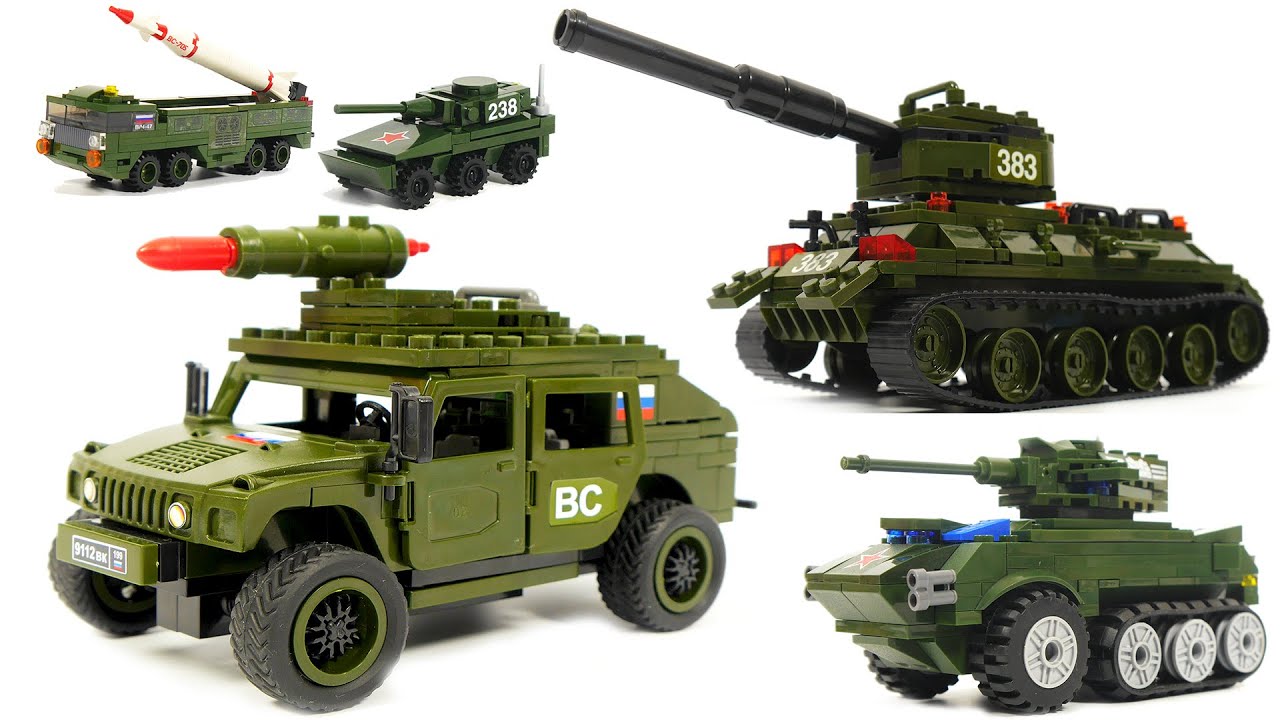 How to Build Epic Lego Military Jeep, Tanks, and Rocket Launcher! - YouTube