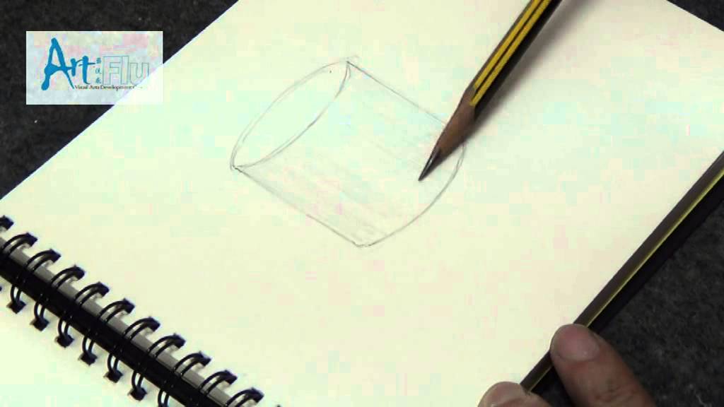 artflu pencil drawing lesson 02b cylinder - YouTube