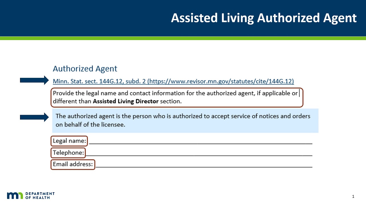 Assisted Living License: Authorized Agent - YouTube