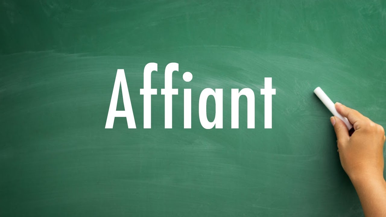 How to pronounce Affiant - YouTube