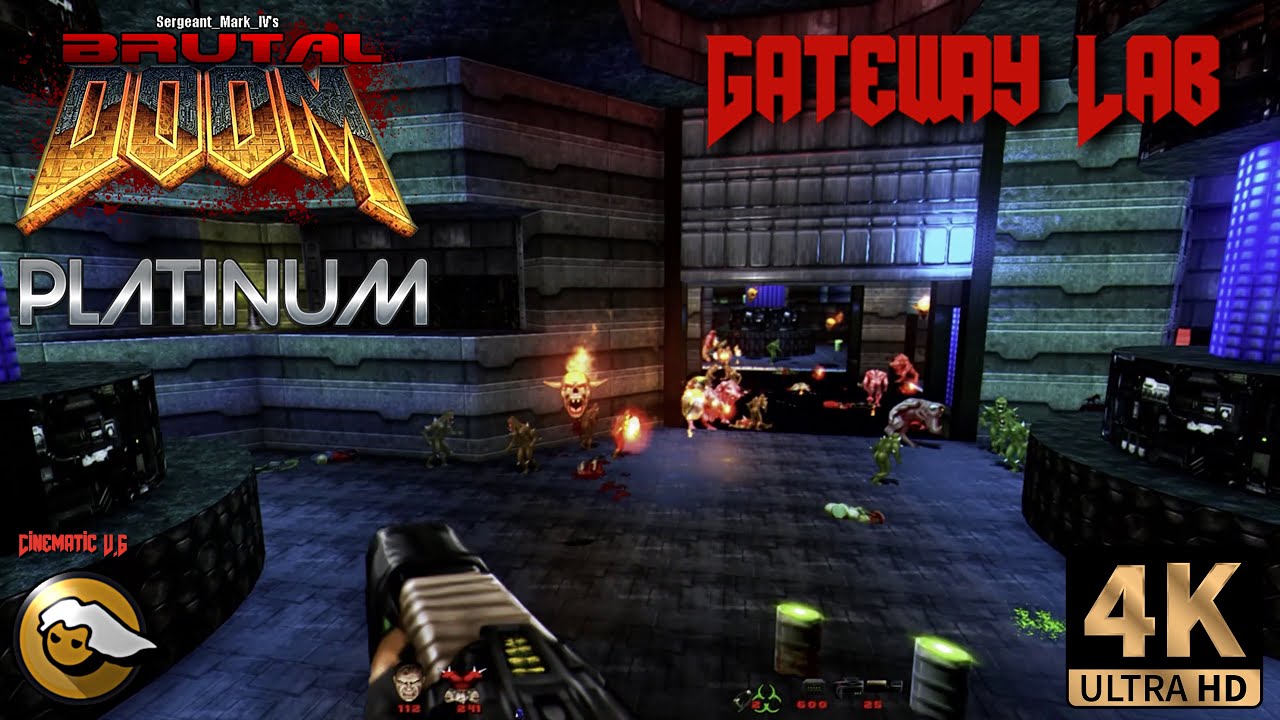 Brutal Doom Platinum - Return to Hadron - 06 - Gateway Lab #Reshade - YouTube
