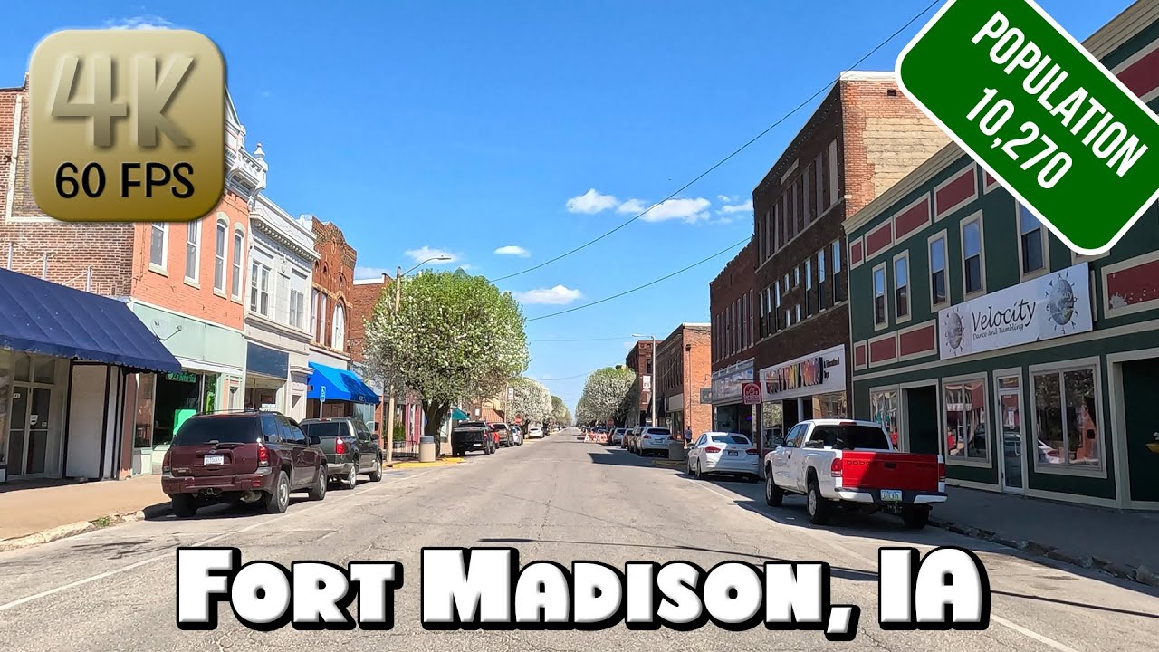 Driving Around Charming Small Town Fort Madison, IA in 4k Video - YouTube