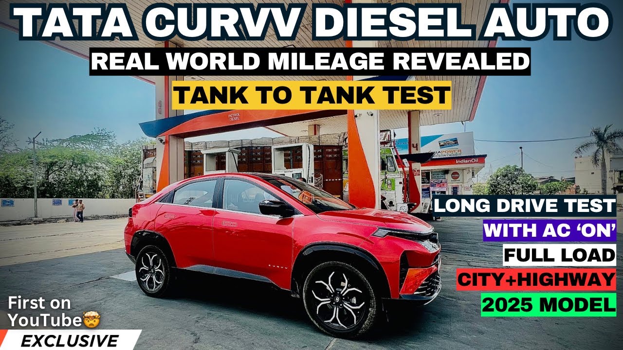 2025 TATA CURVV DIESEL TANK TO TANK MILEAGE TEST | TATA CURVV DIESEL ...