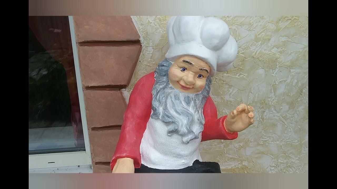 реставрация садовой фигуры из полистоуна.restoration of a garden figure ...