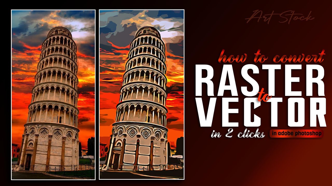 Convert Raster to Vector | Shortcut | Photoshop Tutorial - YouTube