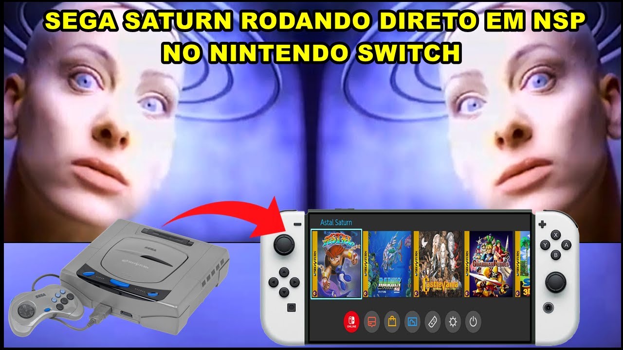 SEGA SATURN RODANDO DIRETO EM NSP NO NINTENDO SWITCH