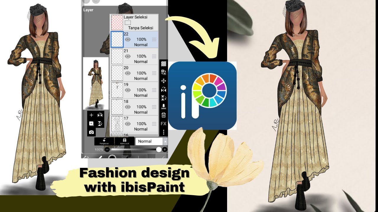 Digital Fashion Design with ibisPaint #batik #fashion #illustration #ibispaint #art #style # ...
