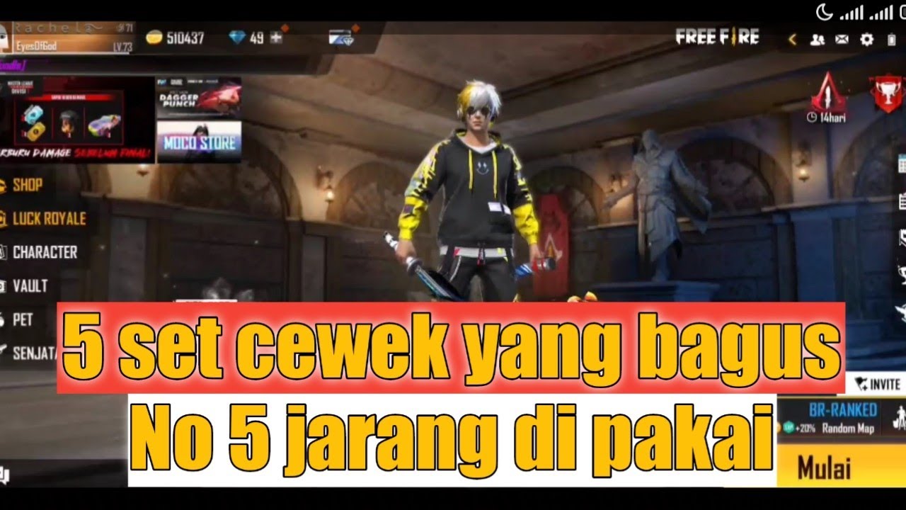 Free Fire Battleground || 5 Set Cewe Terbaik. No 5 Seperti Gangster ...