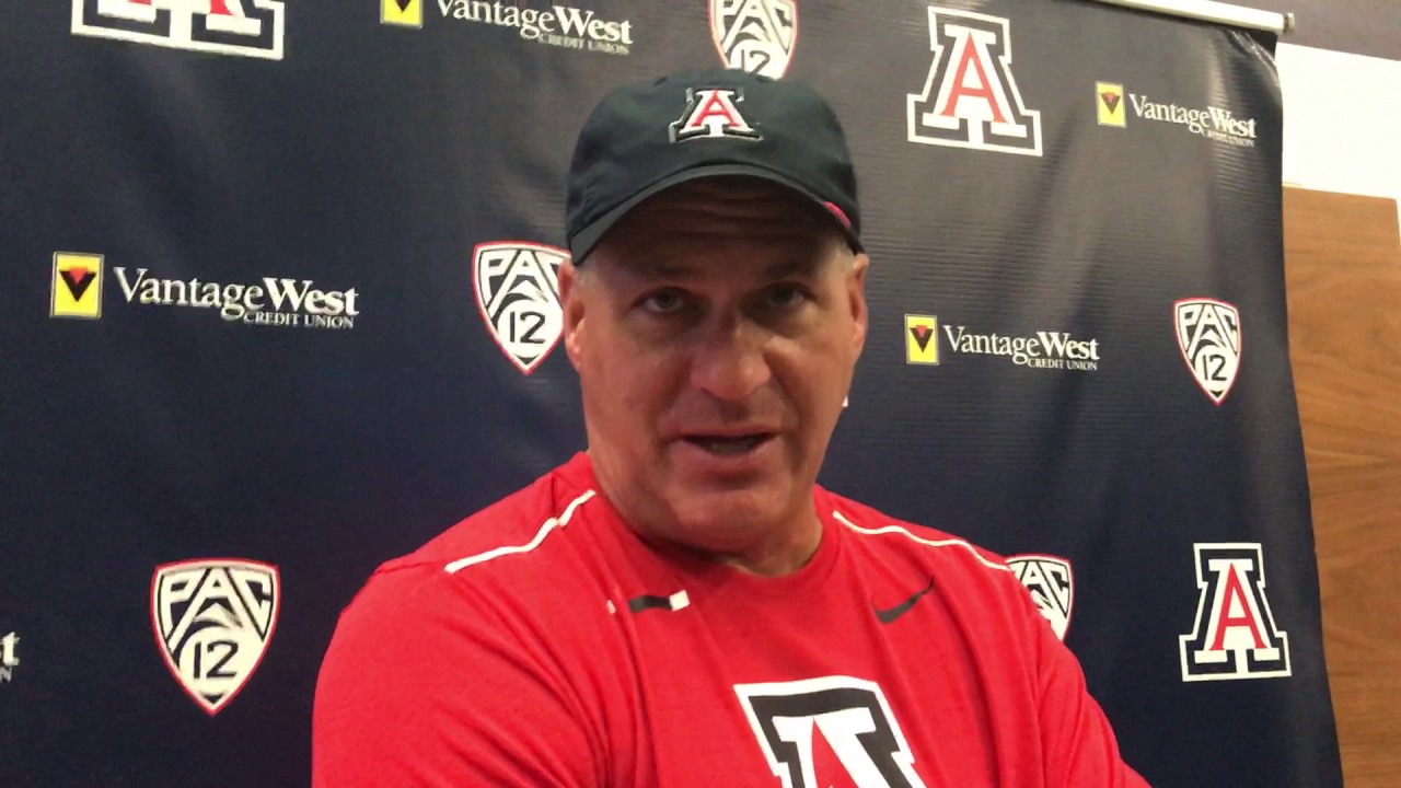 Arizona coach Rich Rodriguez on defense, freshmen playing early - YouTube