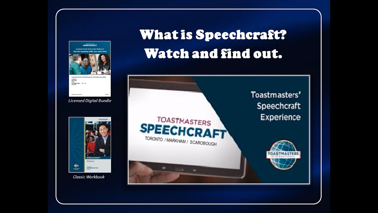 Speechcraft Workshop (Toronto / Markham / Scarborough) - YouTube