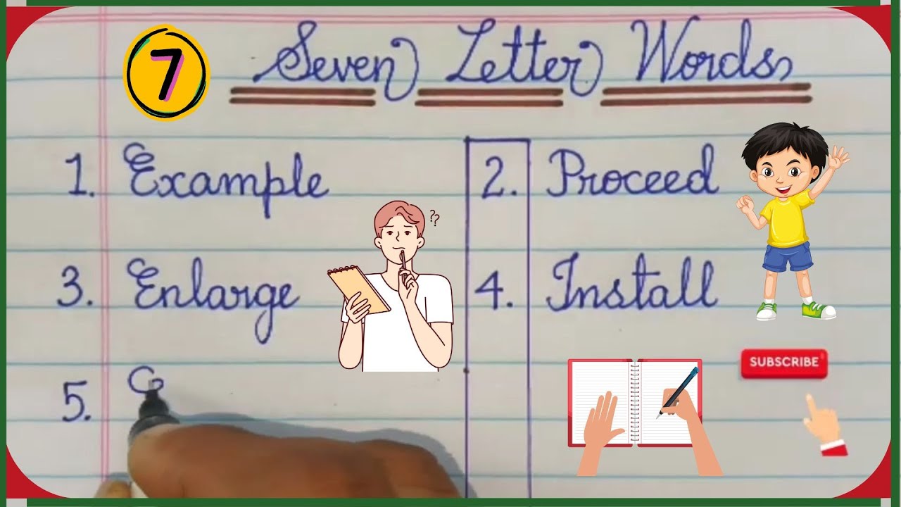 Seven Letter Words in English | 7 Letter Words | Seven Letter Words ...