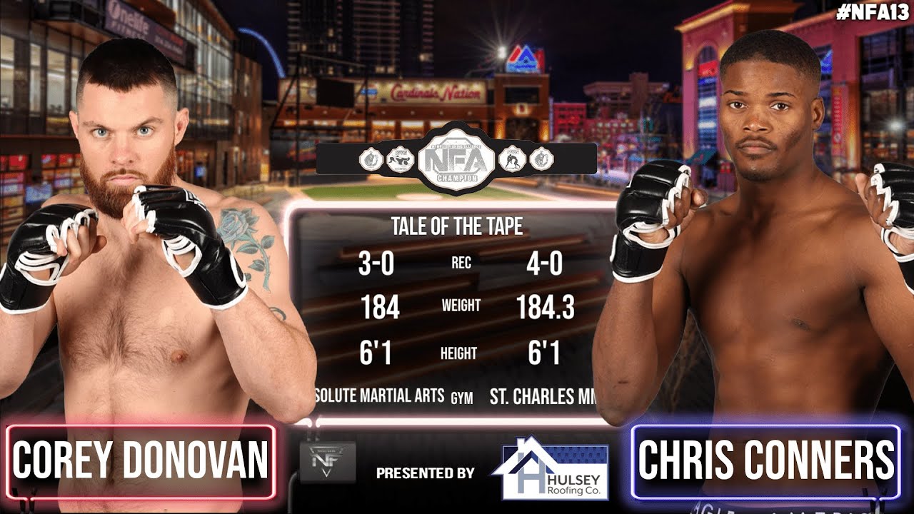 Nemesis 13 amateur Co-Main Event Title bout Corey Donovan vs Christopher Conners - YouTube