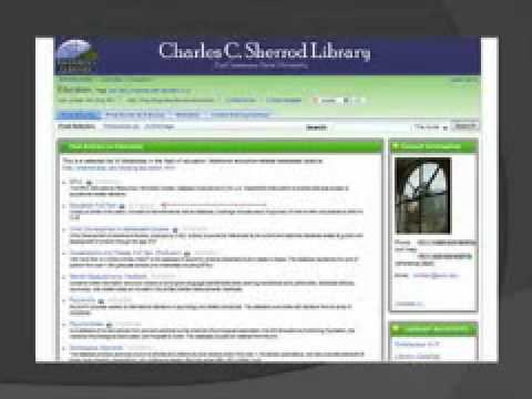 Databases at Sherrod Library - YouTube