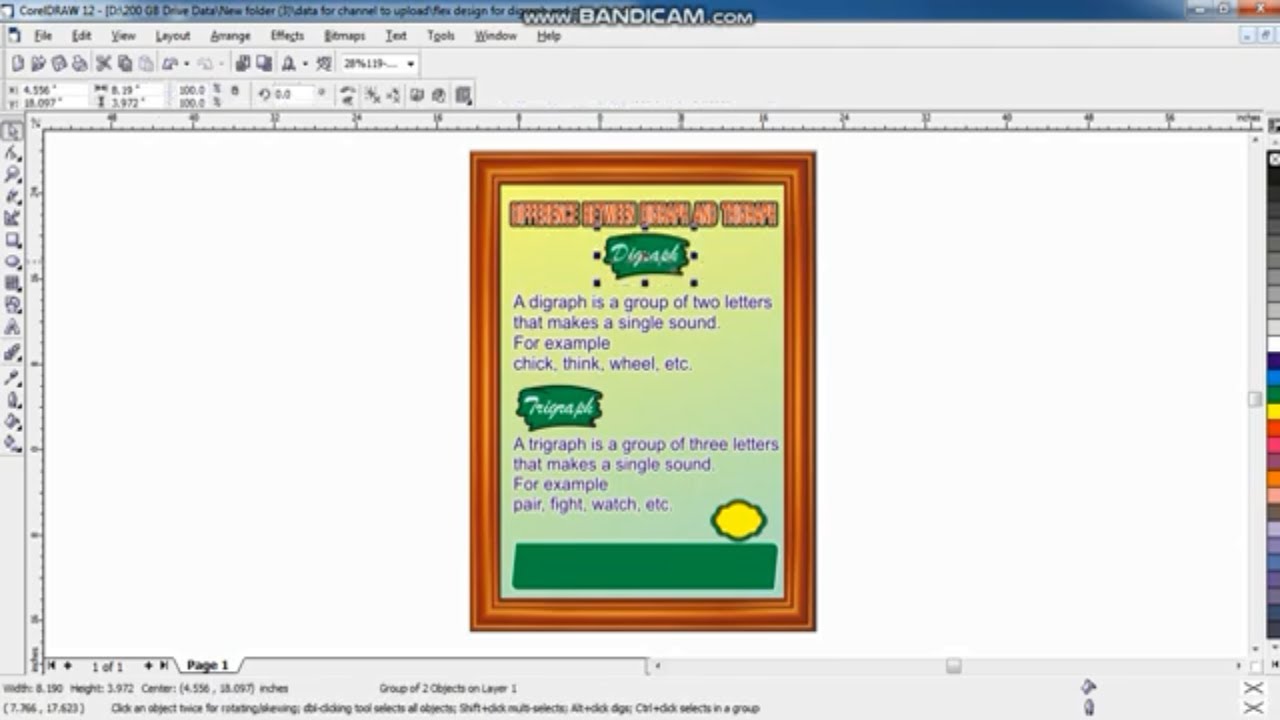 flex design for digraph and trigraph - YouTube