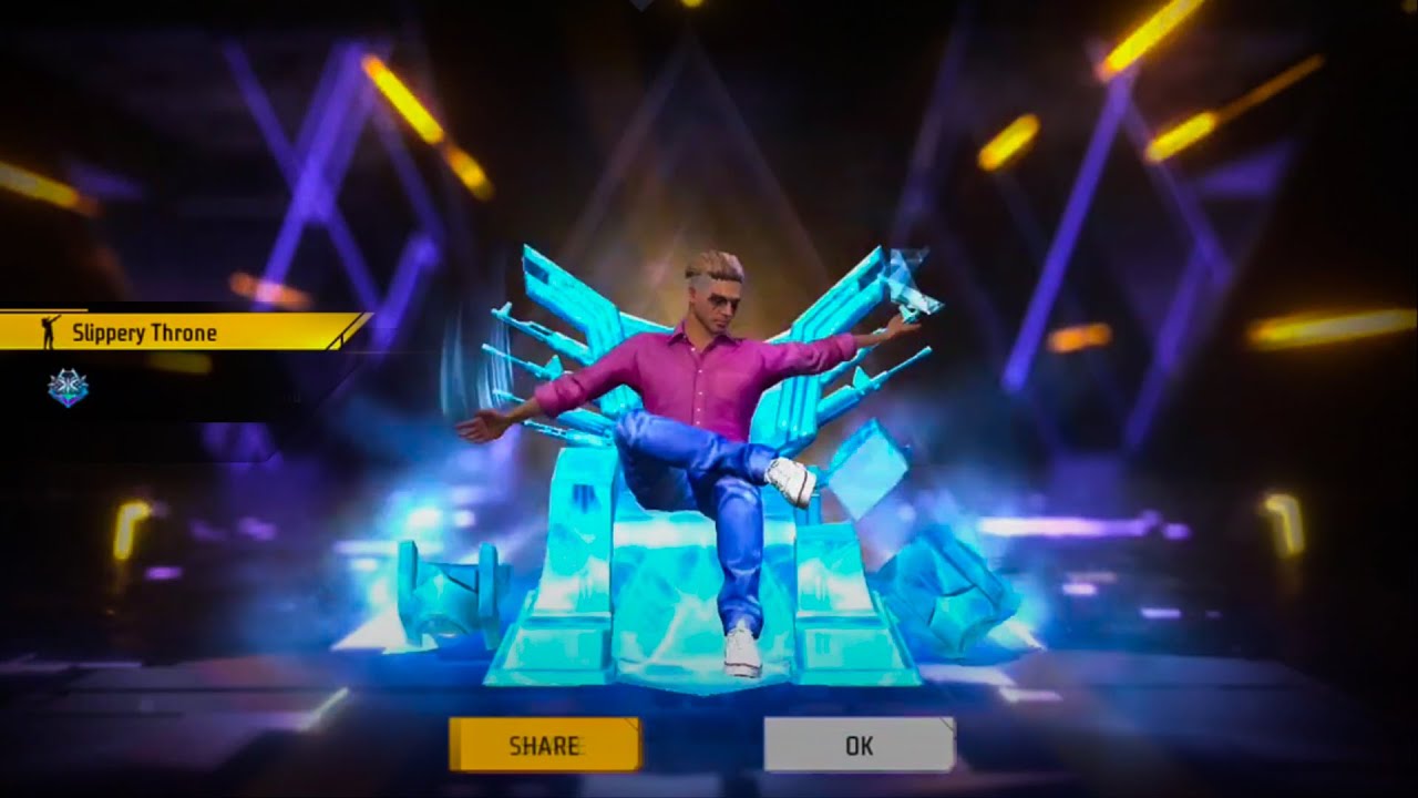 SLIPPERY THRONE EMOTE ROYALE EVENT | FREE FIRE NEW EVENT TODAY | FF ...