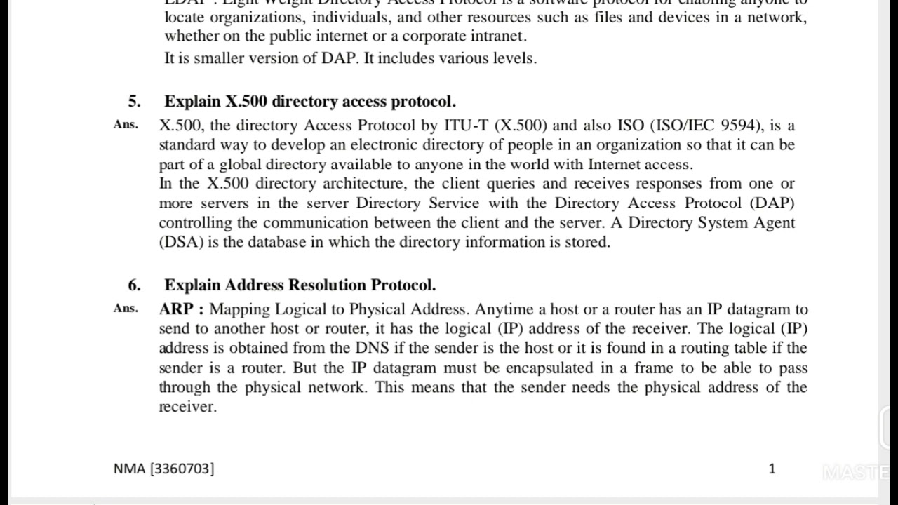 LECTURE-20 NMA (PROTOCOL & SERVICES ANSWER) - YouTube