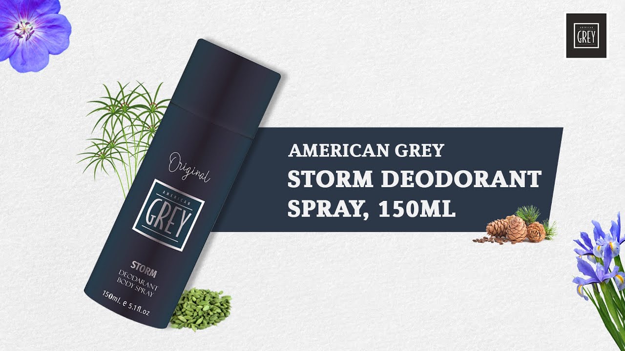 Stimulating & Vibrant Fragrance: Storm Deodorant Spray | American Grey ...