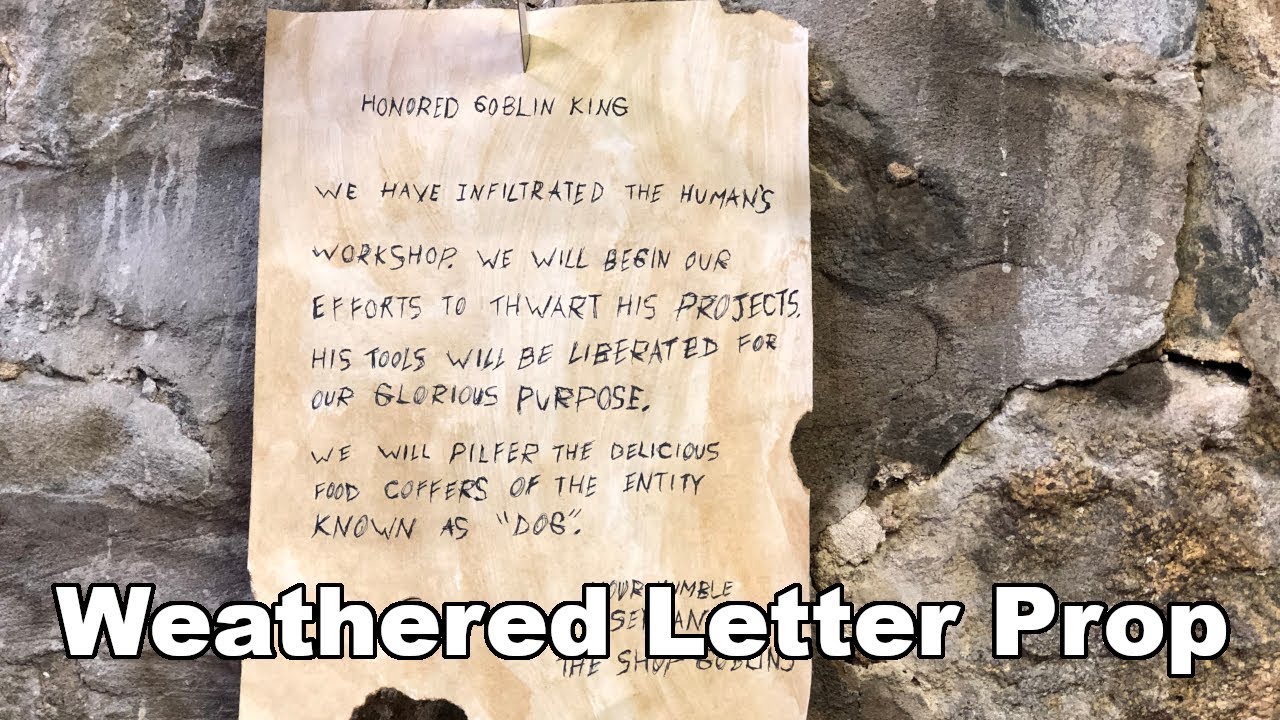 Weathered Letter Prop Build - YouTube