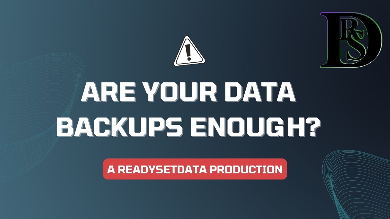 Is Backing-Up Your Data Enough? Understanding Data Server Backups - YouTube
